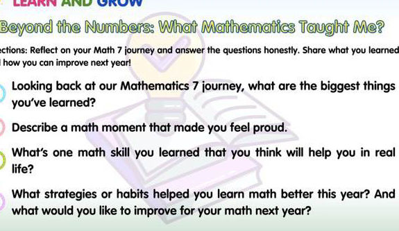 Looking back at our Mathematics 7 journey, | StudyX