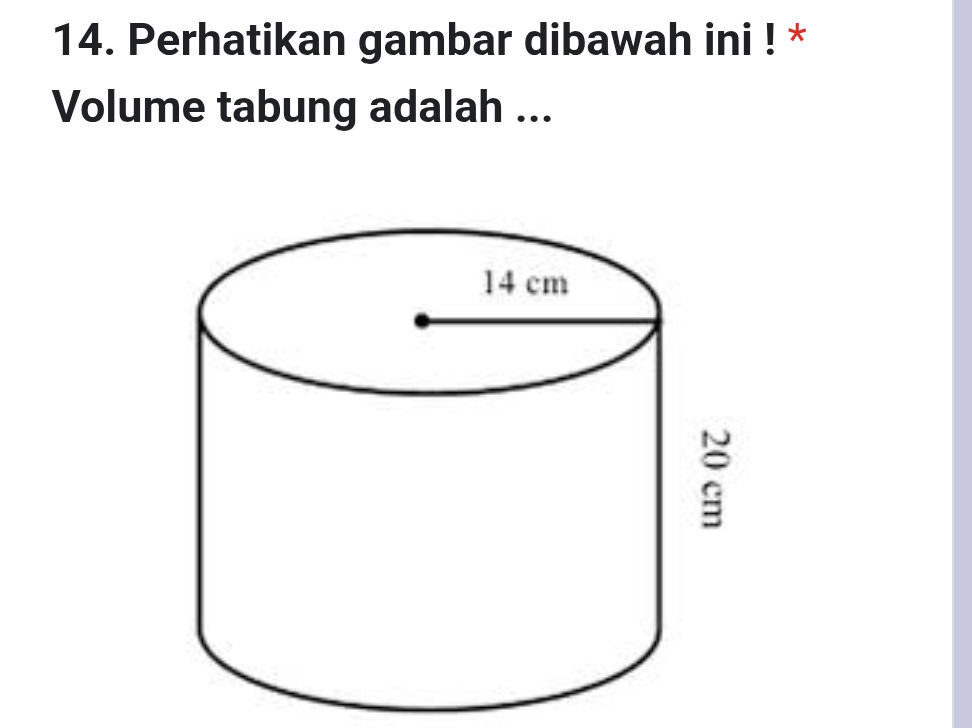 14. Perhatikan gambar dibawah ini ! Volume | StudyX