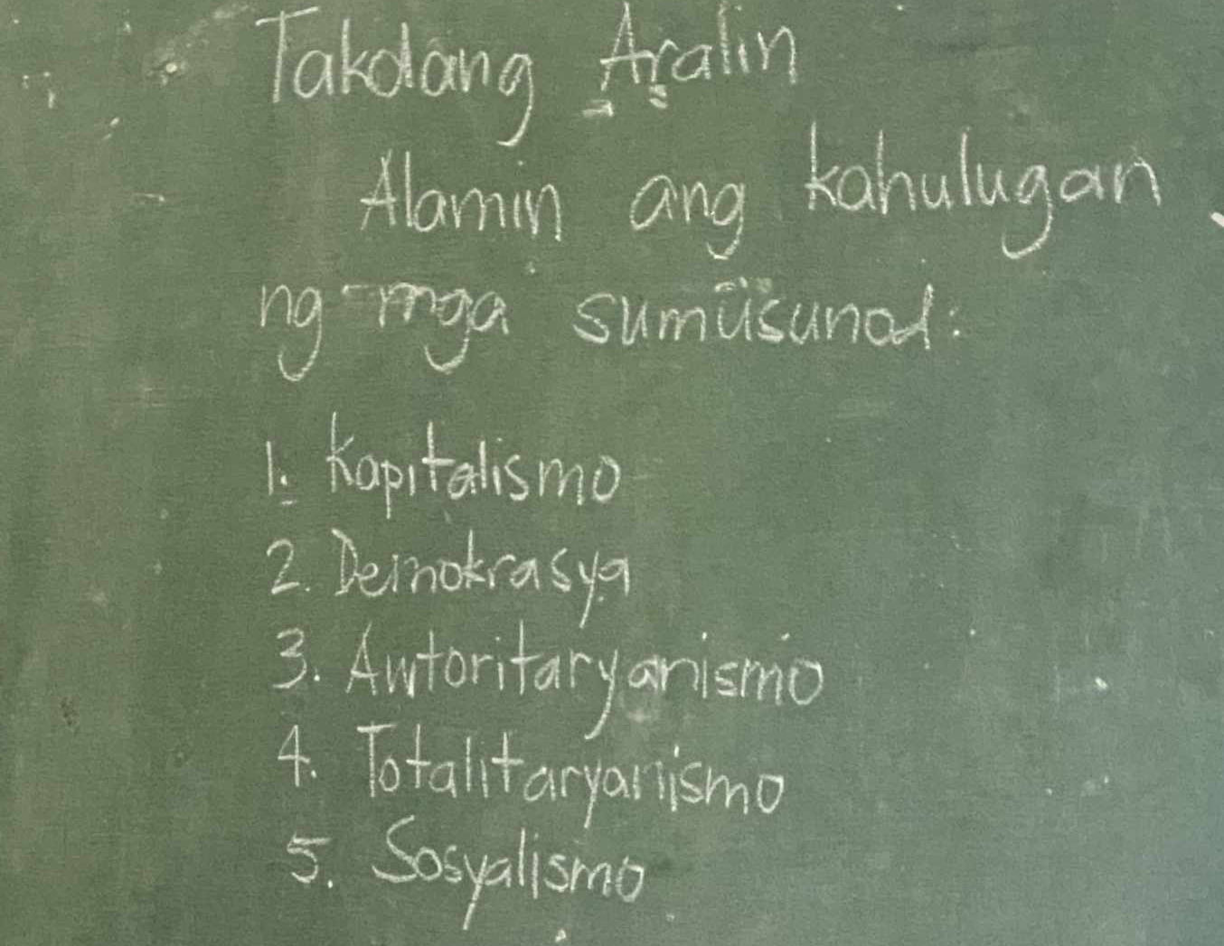 Takdang Aralin Alamin ang kahulugan ng mga | StudyX