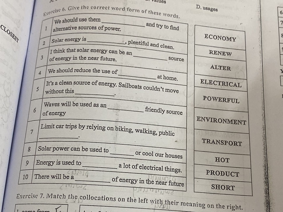 Exercise 6. Give the correct word form of | StudyX