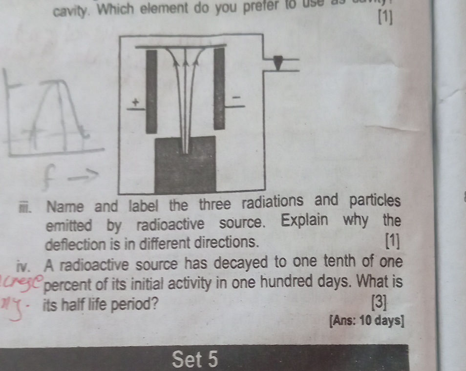 iii. Name and label the three radiations and | StudyX
