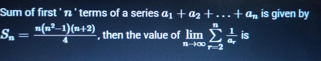 Sum of first 'n' terms of a series $a1 + a2