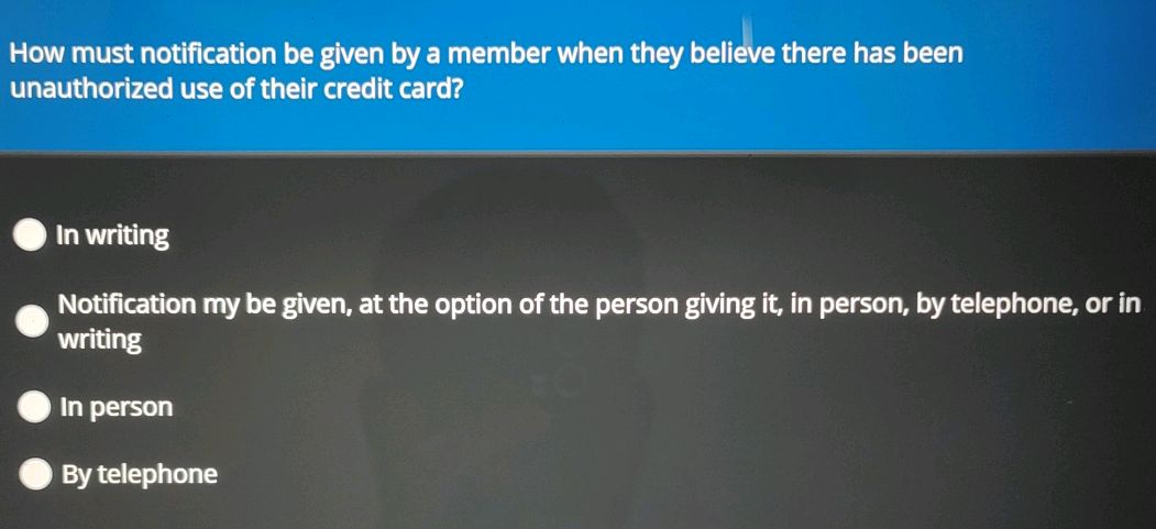 How must notification be given by a member | StudyX