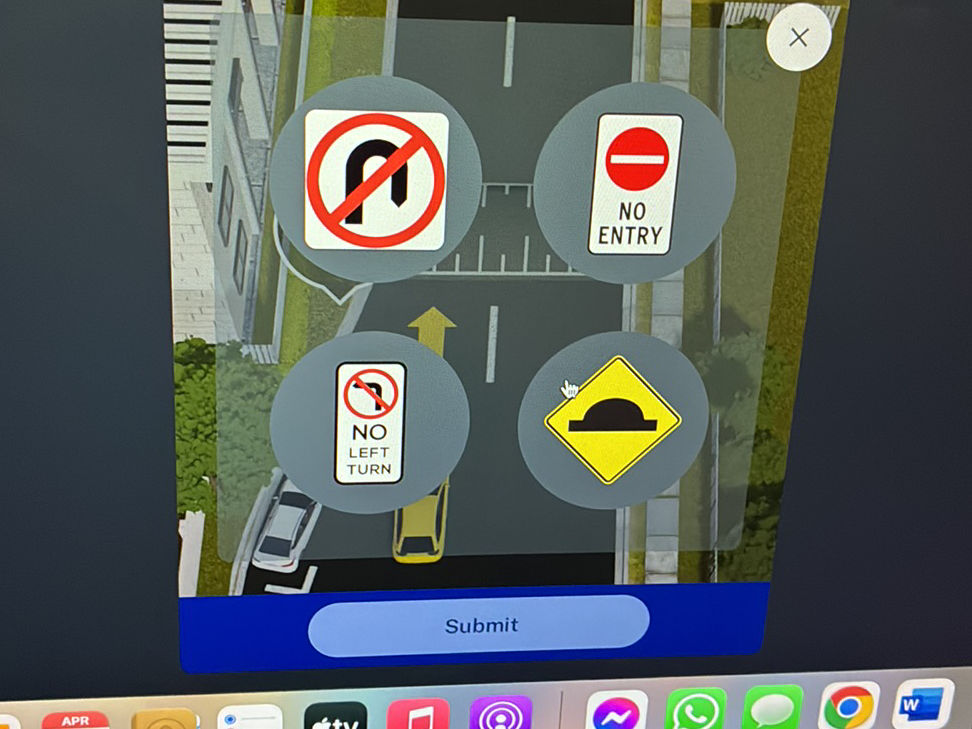 The image shows four road signs. The | StudyX