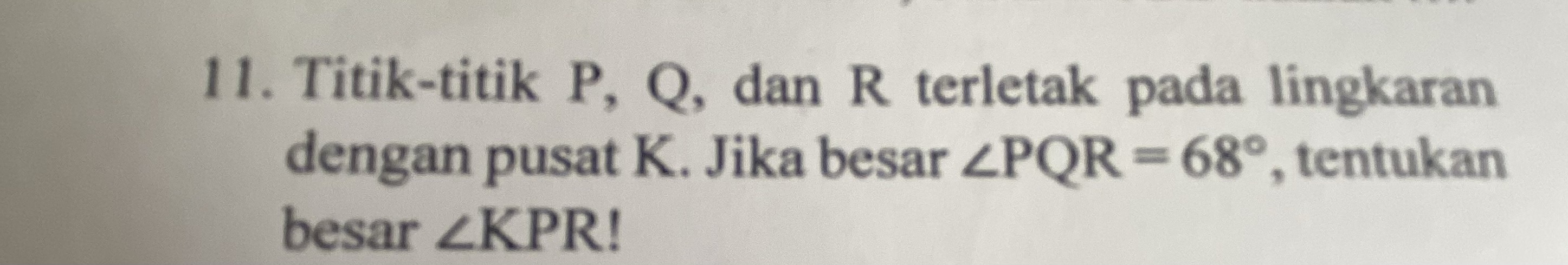 11. Titik-titik P, Q, dan R terletak pada | StudyX