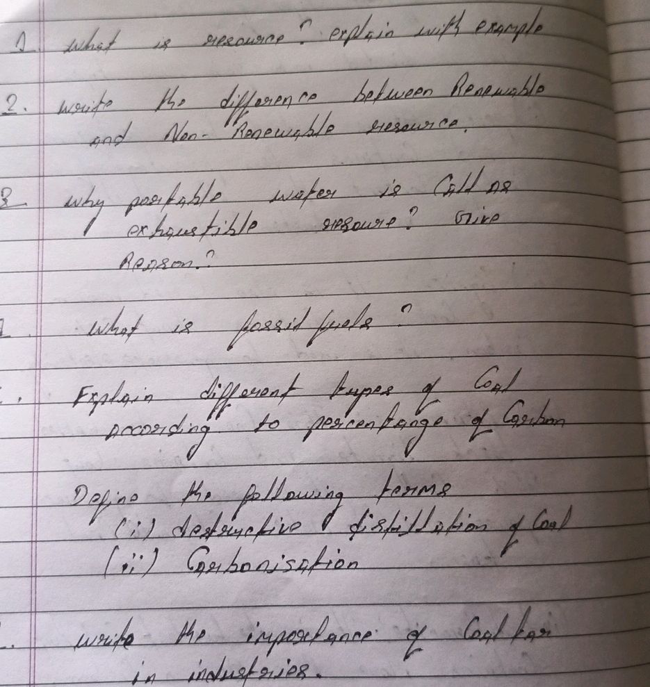 1. what is resource? explain with example | StudyX