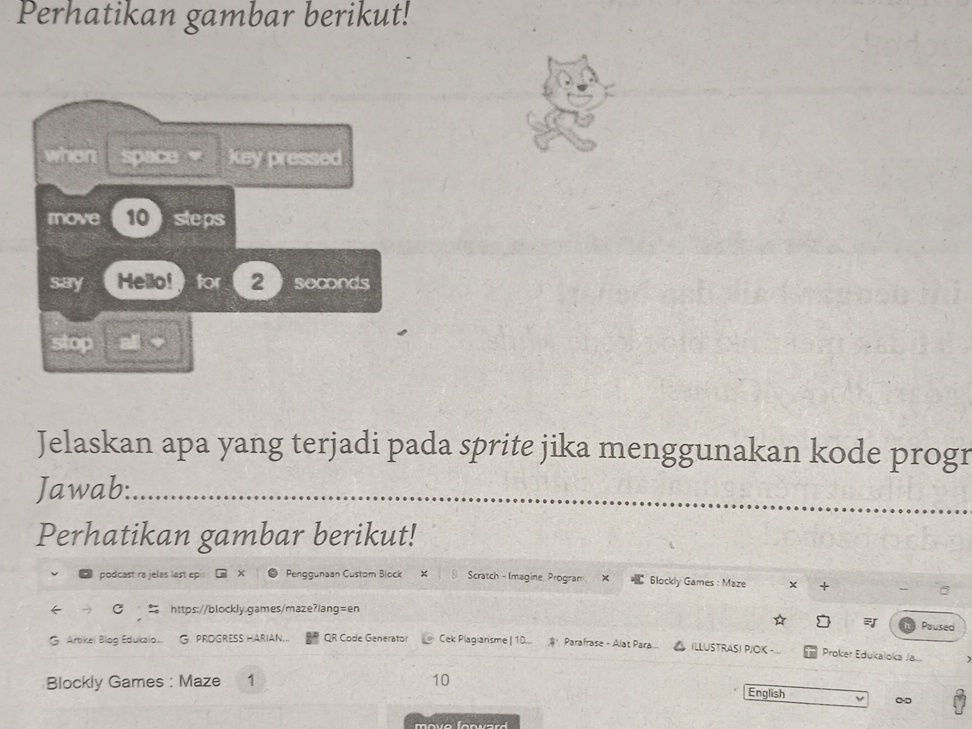 Perhatikan gambar berikut! ``` when space | StudyX