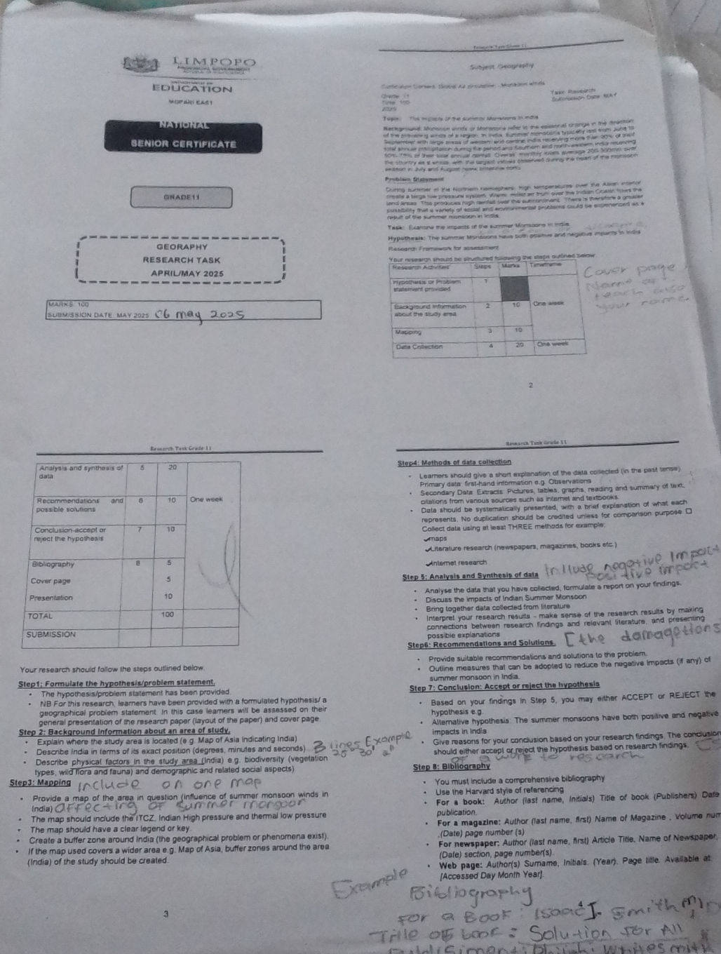 The research task requires the student to | StudyX