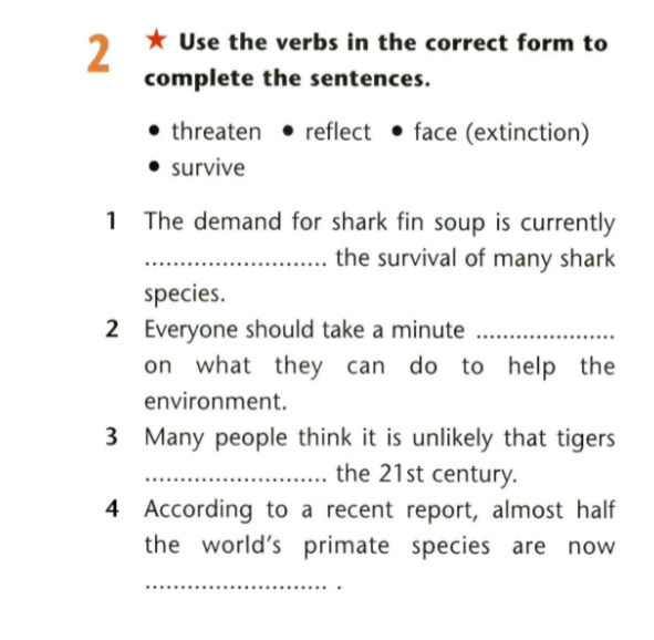 2 * Use the verbs in the correct form to | StudyX