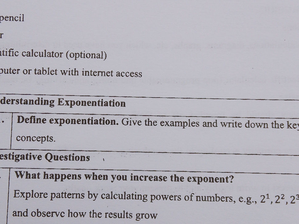 1. Define exponentiation. Give the examples | StudyX