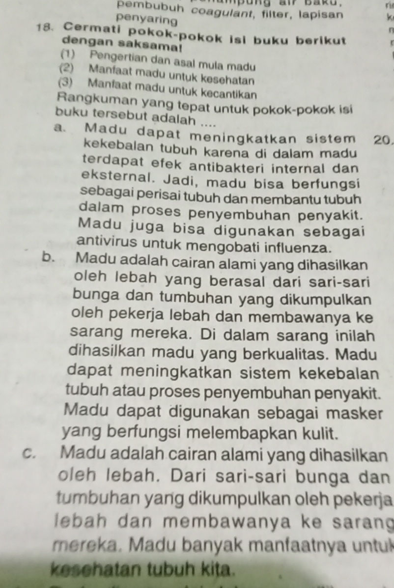 18. Cermati pokok-pokok isi buku berikut | StudyX