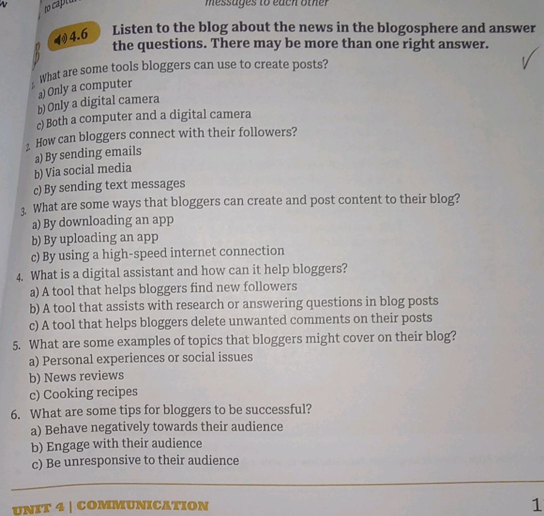 1. What are some tools bloggers can use to | StudyX