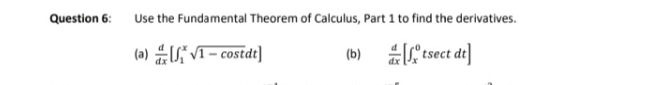 Question 6: Use the Fundamental Theorem of | StudyX
