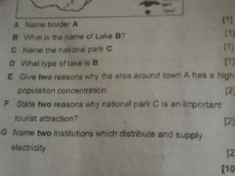 A Name border A B What is the name of Lake | StudyX