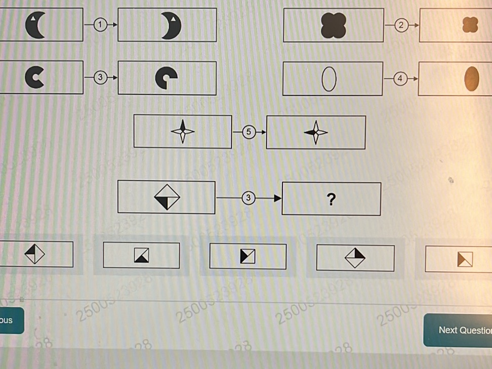 Identify the pattern and select the next | StudyX