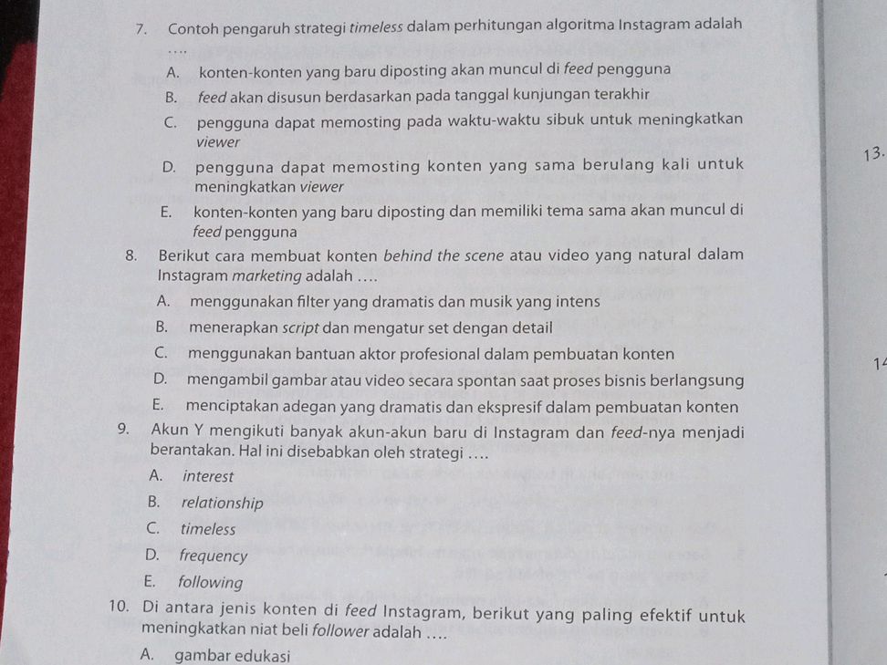 7. Contoh pengaruh strategi timeless dalam | StudyX