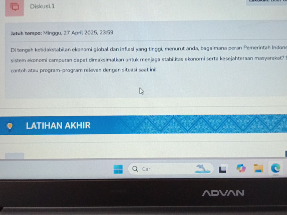 Di tengah ketidakstabilan ekonomi global dan | StudyX