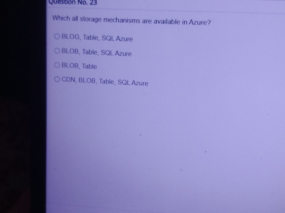 Which all storage mechanisms are available | StudyX