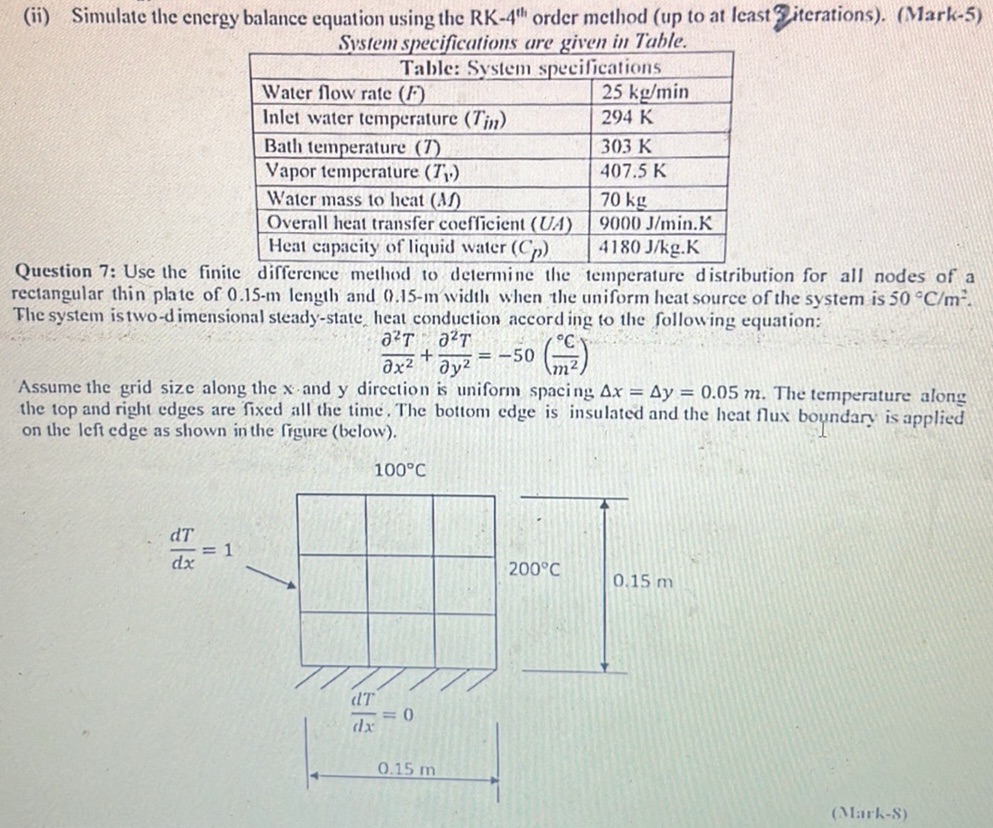 (ii) Simulate the energy balance equation | StudyX
