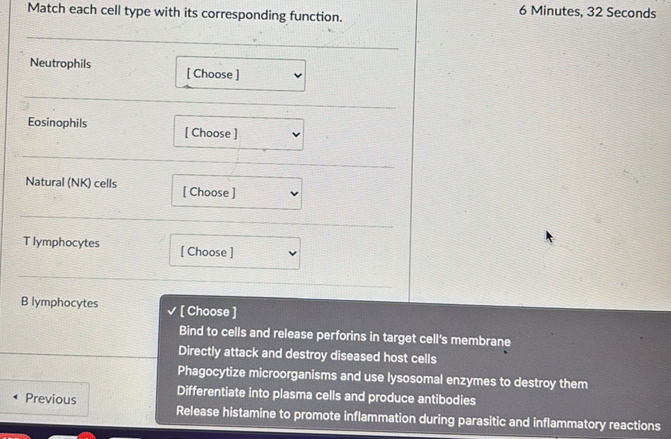 Match each cell type with its corresponding