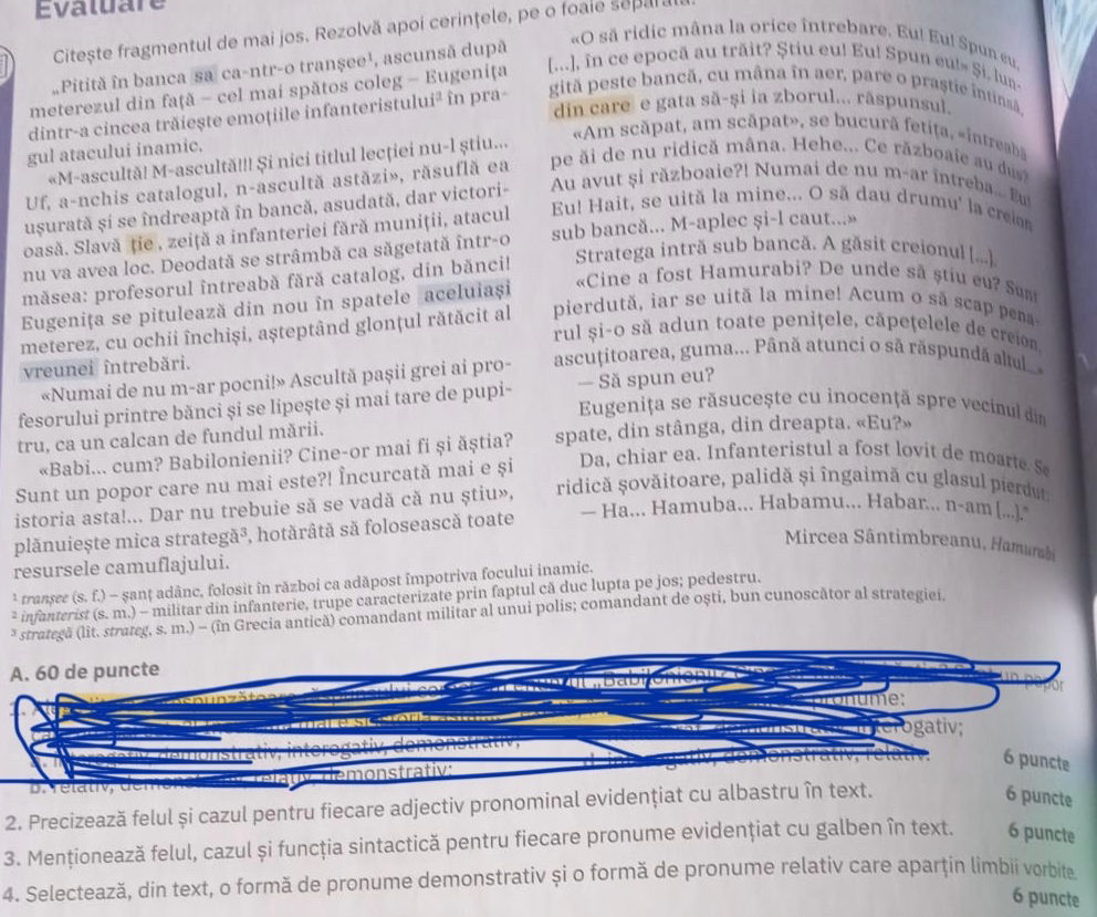 A. 60 de puncte 1. Identifică tipurile de | StudyX