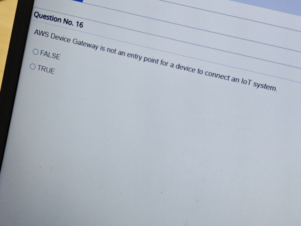 AWS Device Gateway is not an entry point for | StudyX