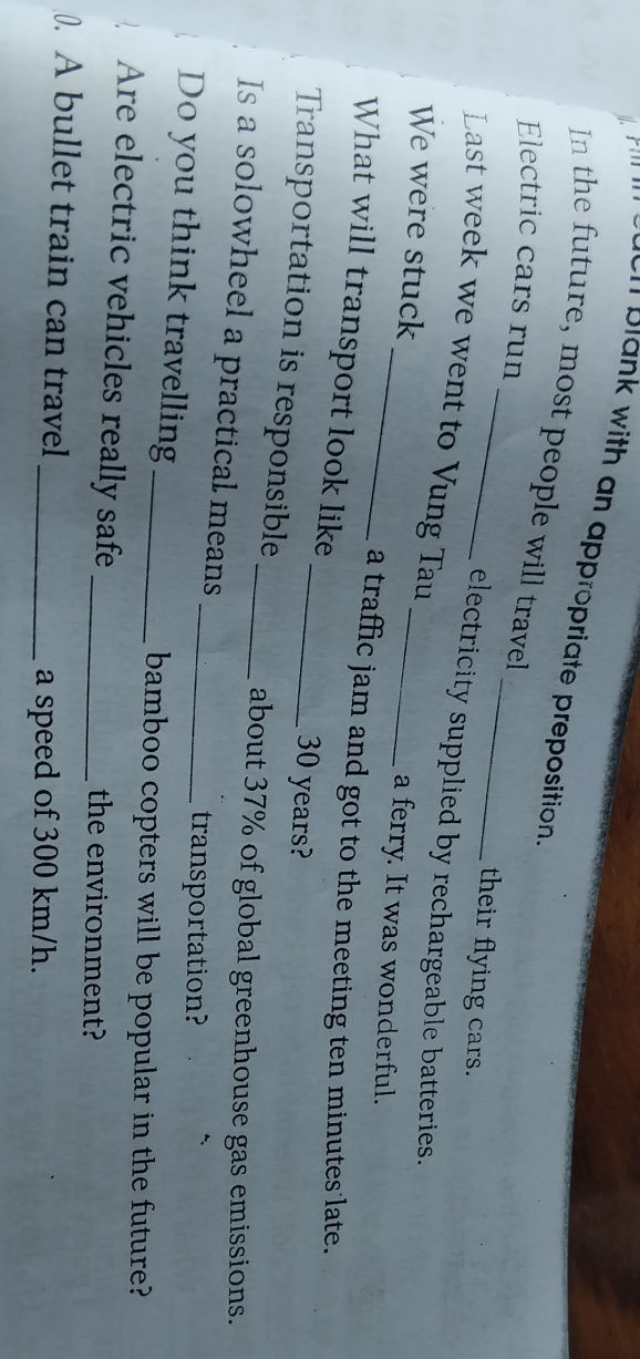 Fill in each blank with an appropriate | StudyX