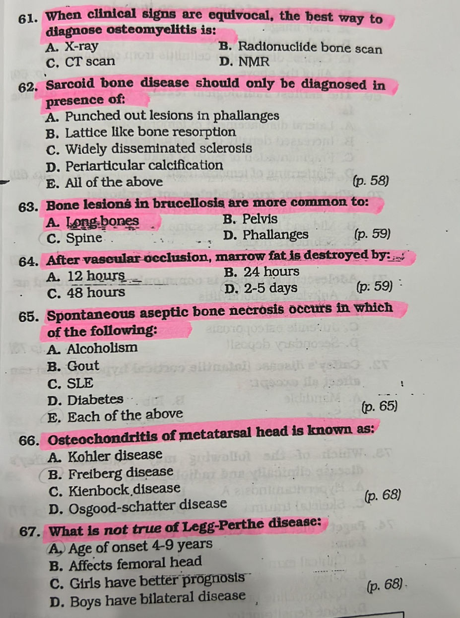 61. When clinical signs are equivocal, the | StudyX