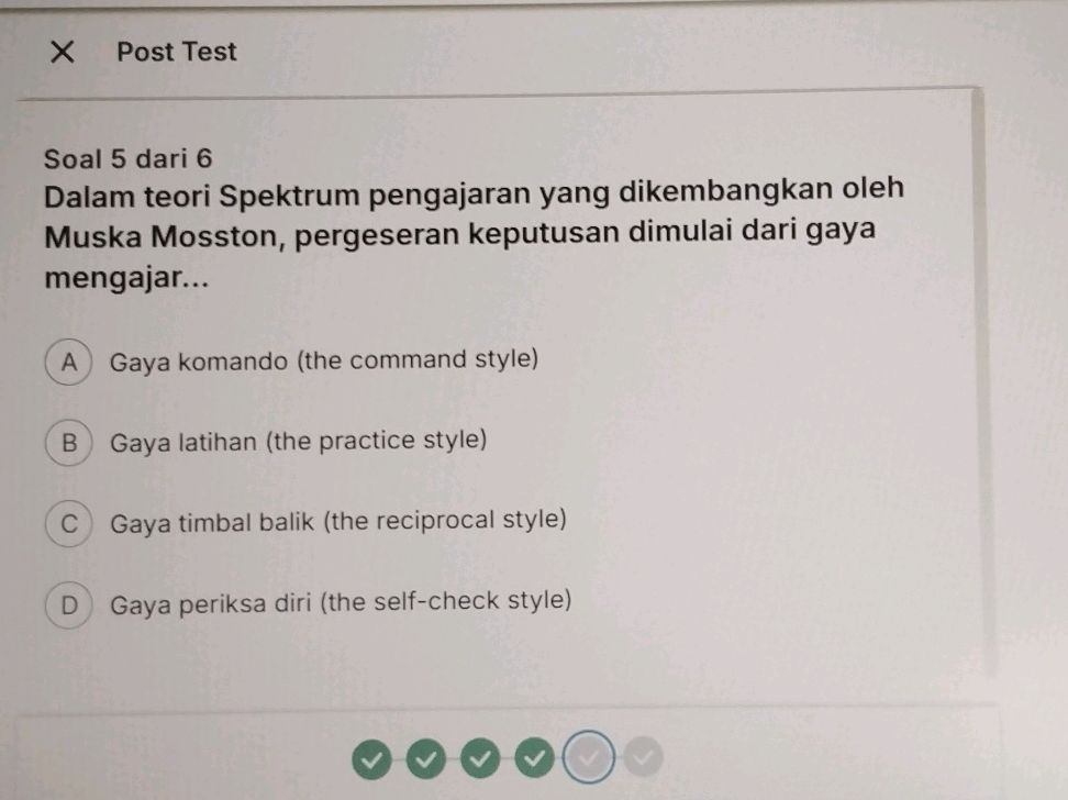 Soal 5 dari 6 Dalam teori Spektrum | StudyX