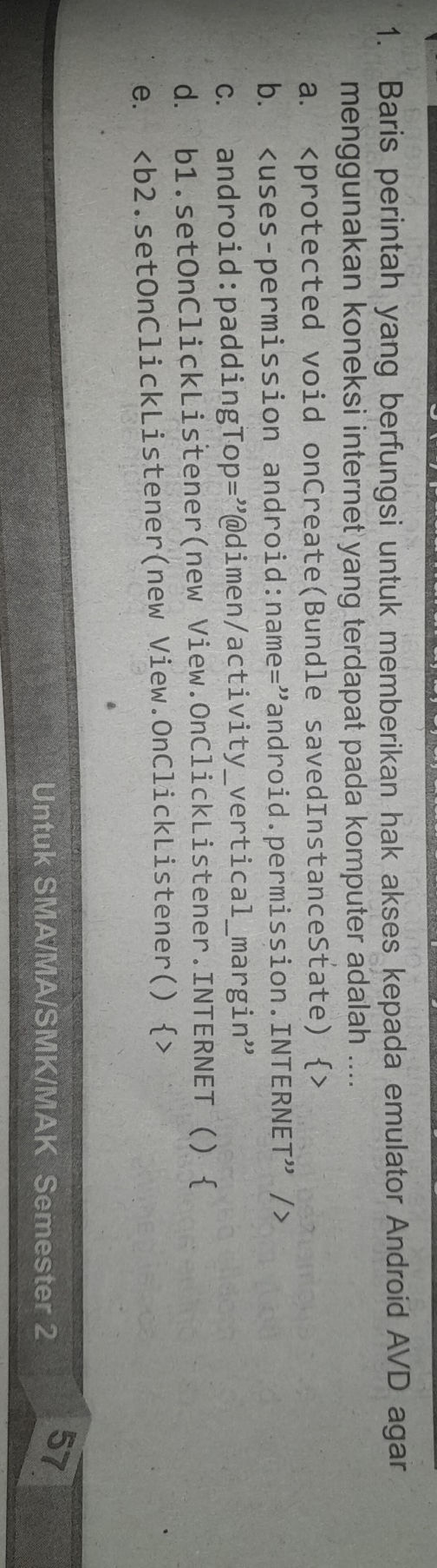 1. Baris perintah yang berfungsi untuk | StudyX