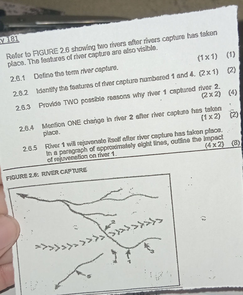 Refer to FIGURE 2.6 showing two rivers after | StudyX