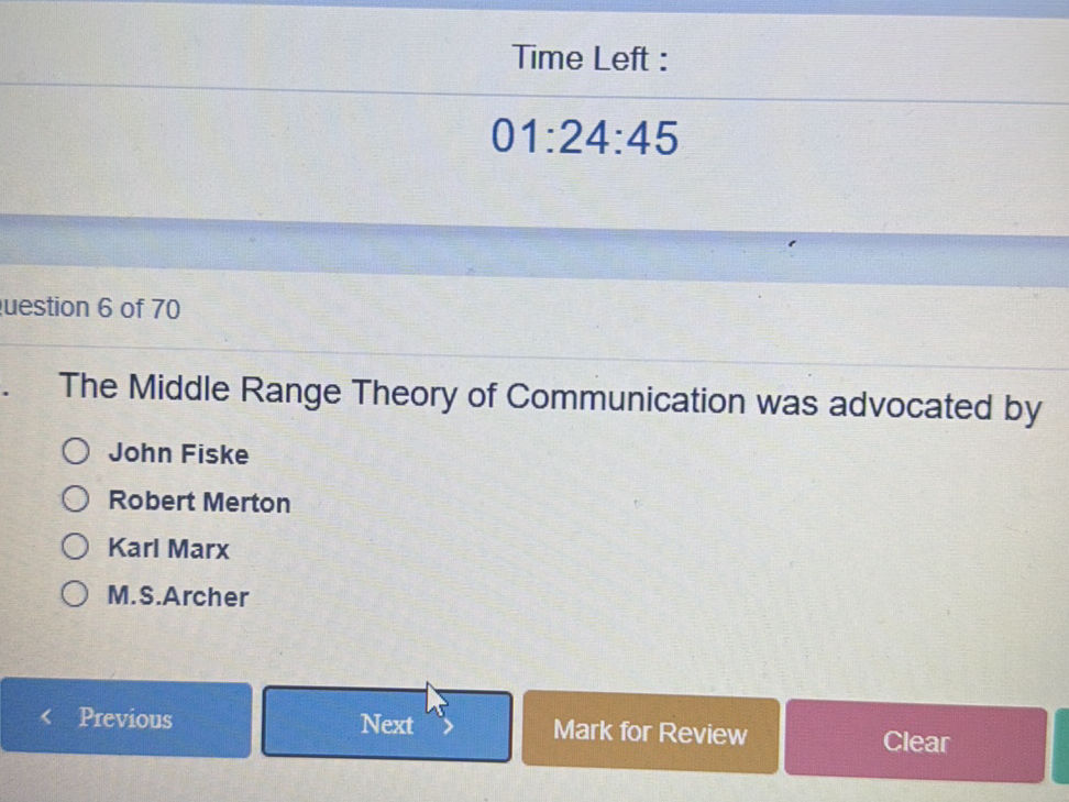 The Middle Range Theory of Communication was | StudyX
