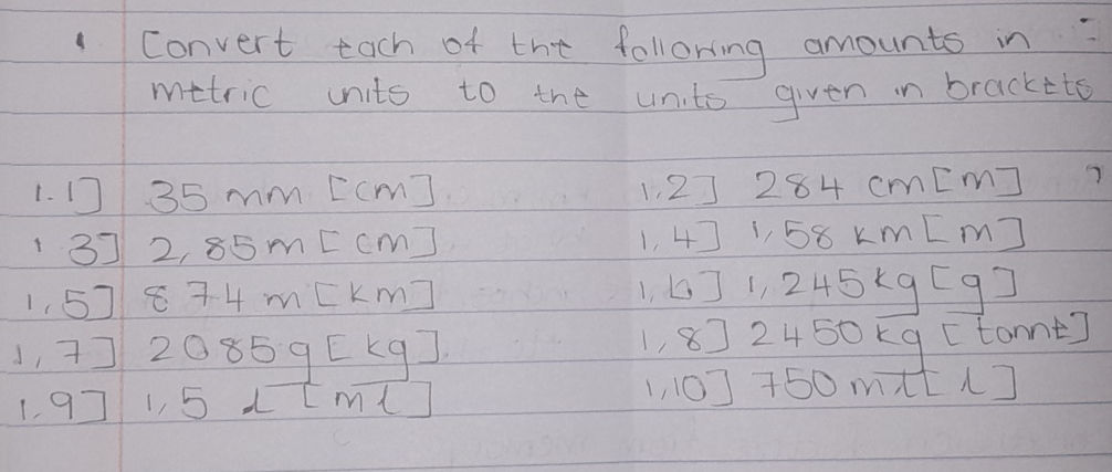 Convert each of the following amounts in | StudyX