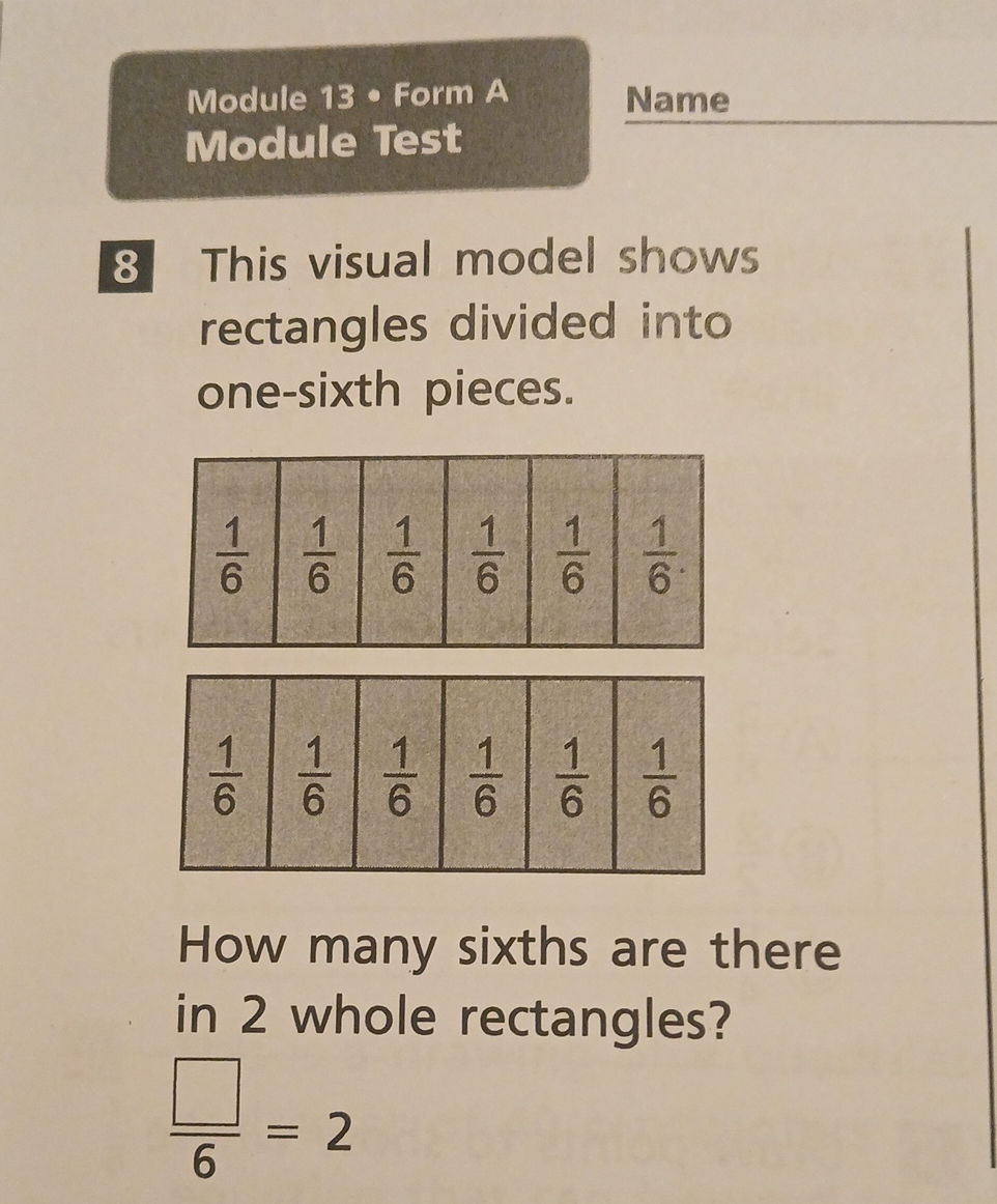 This visual model shows rectangles divided | StudyX