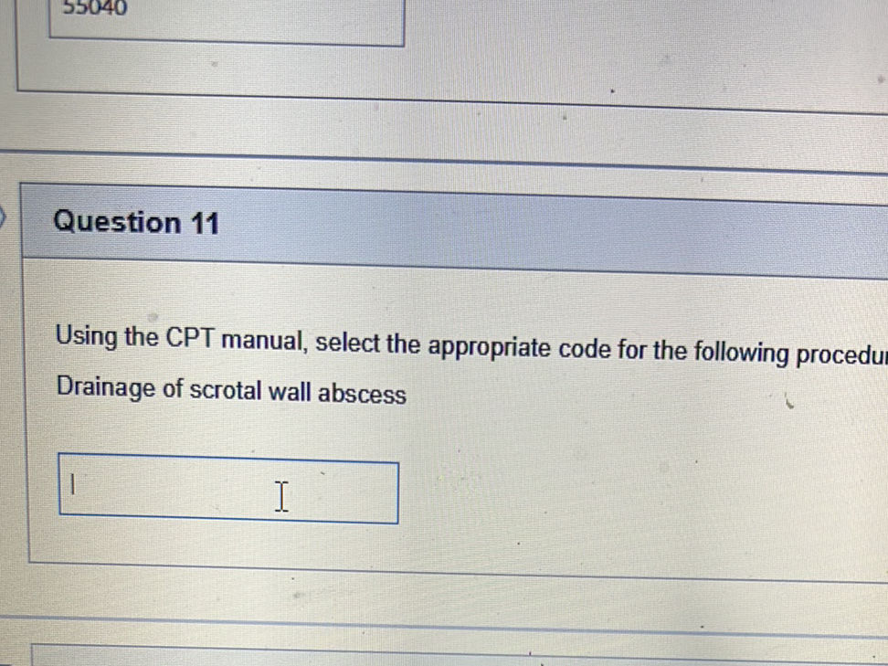Using the CPT manual, select the appropriate | StudyX