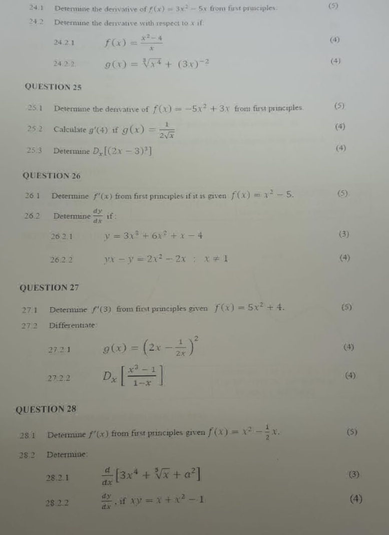 24.1 Determine the derivative of $f(x) = | StudyX