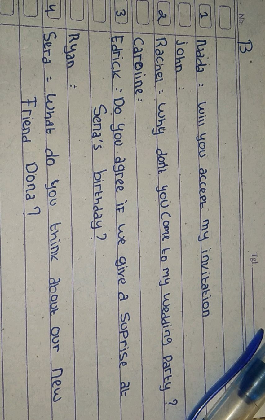 1 Nada: will you accept my invitation 2 | StudyX