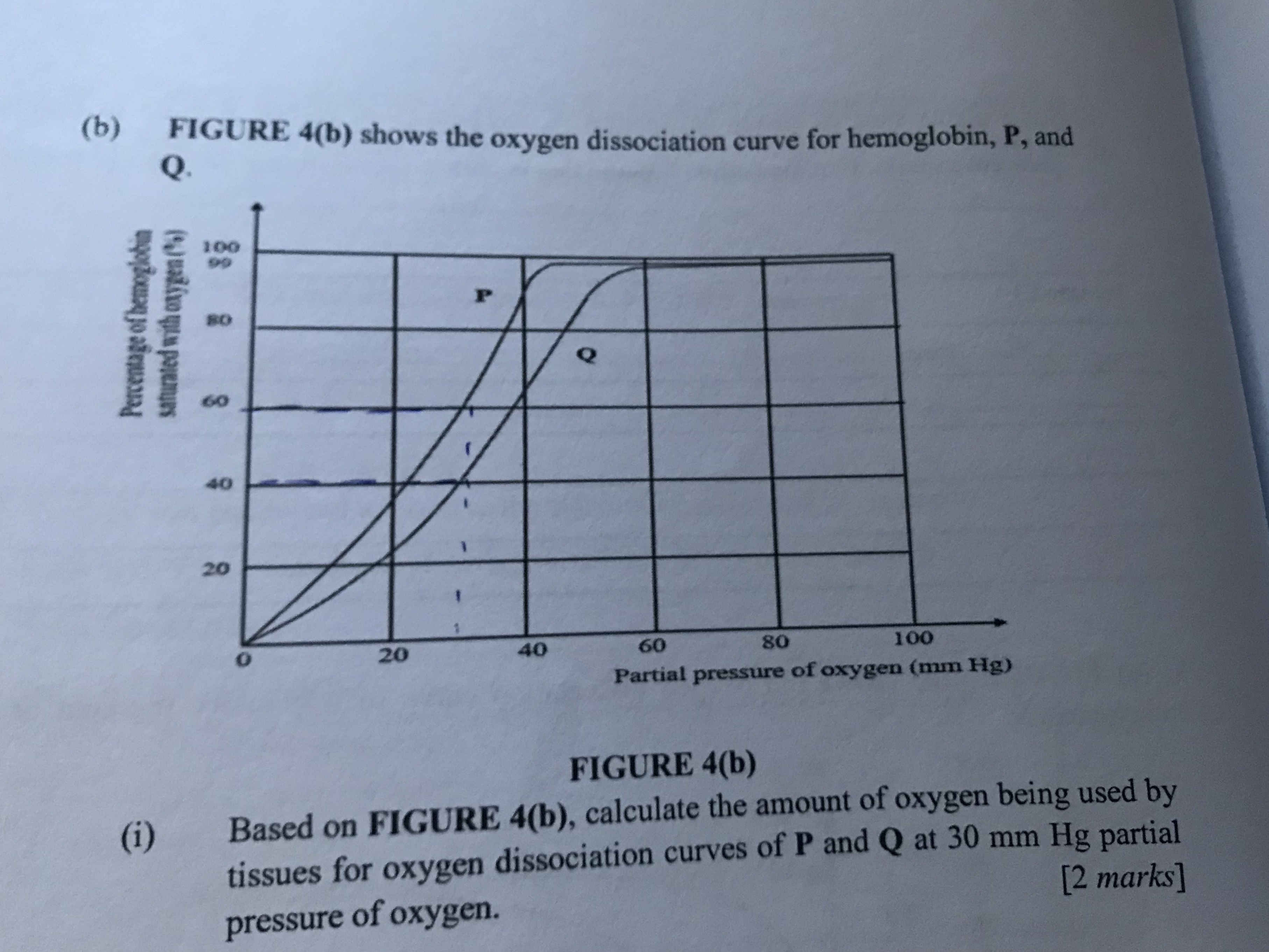 (b) FIGURE 4(b) shows the oxygen | StudyX
