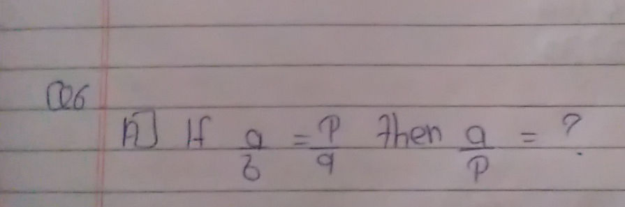 If $ {a}{3} = {p}{q}$ then $ {a}{p} = ?$ | StudyX