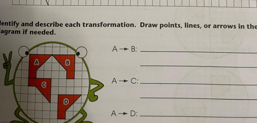 Identify and describe each transformation. | StudyX