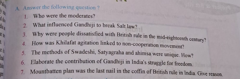 A. Answer the following question? 1. Who | StudyX