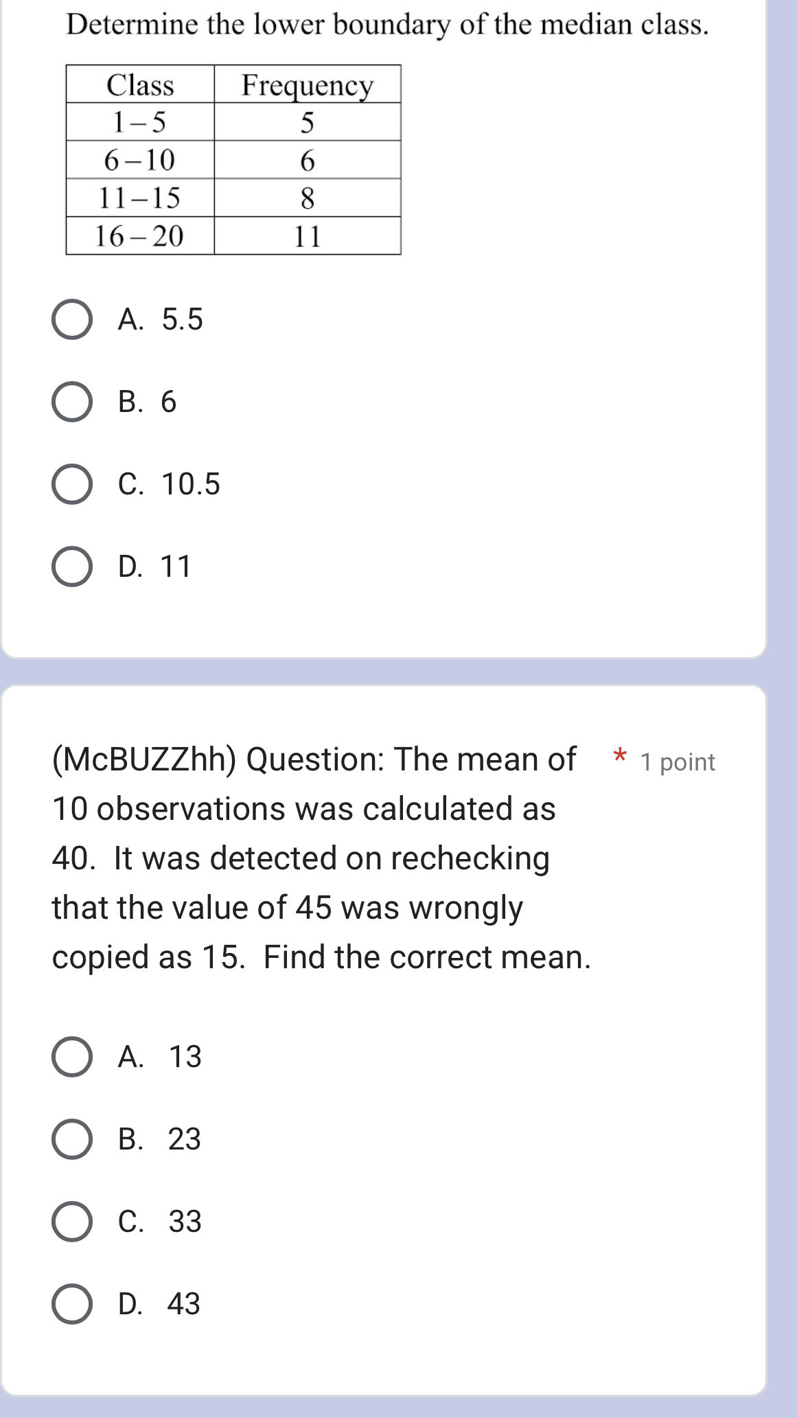 Determine the lower boundary of the median | StudyX