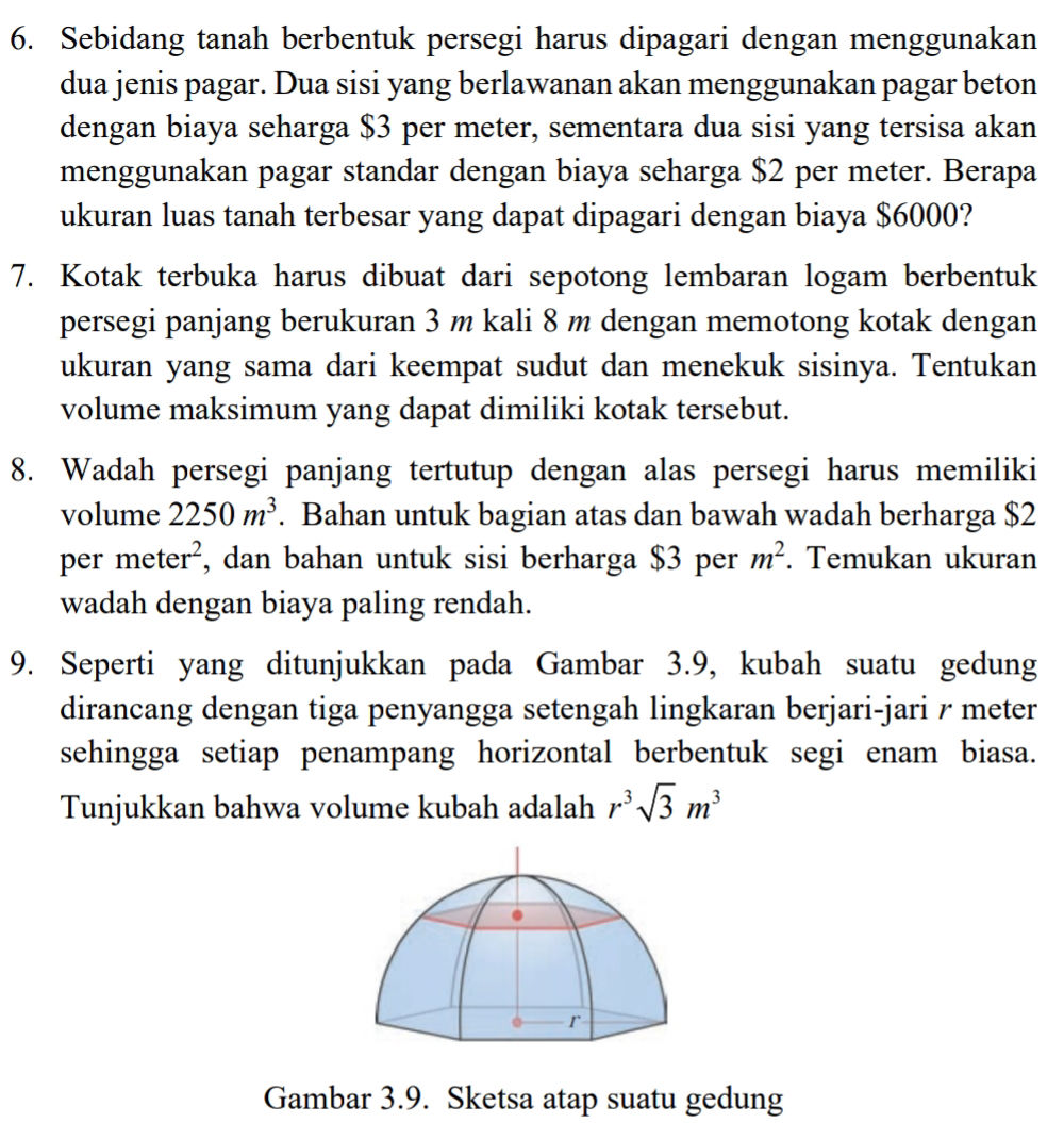 6. Sebidang tanah berbentuk persegi harus | StudyX