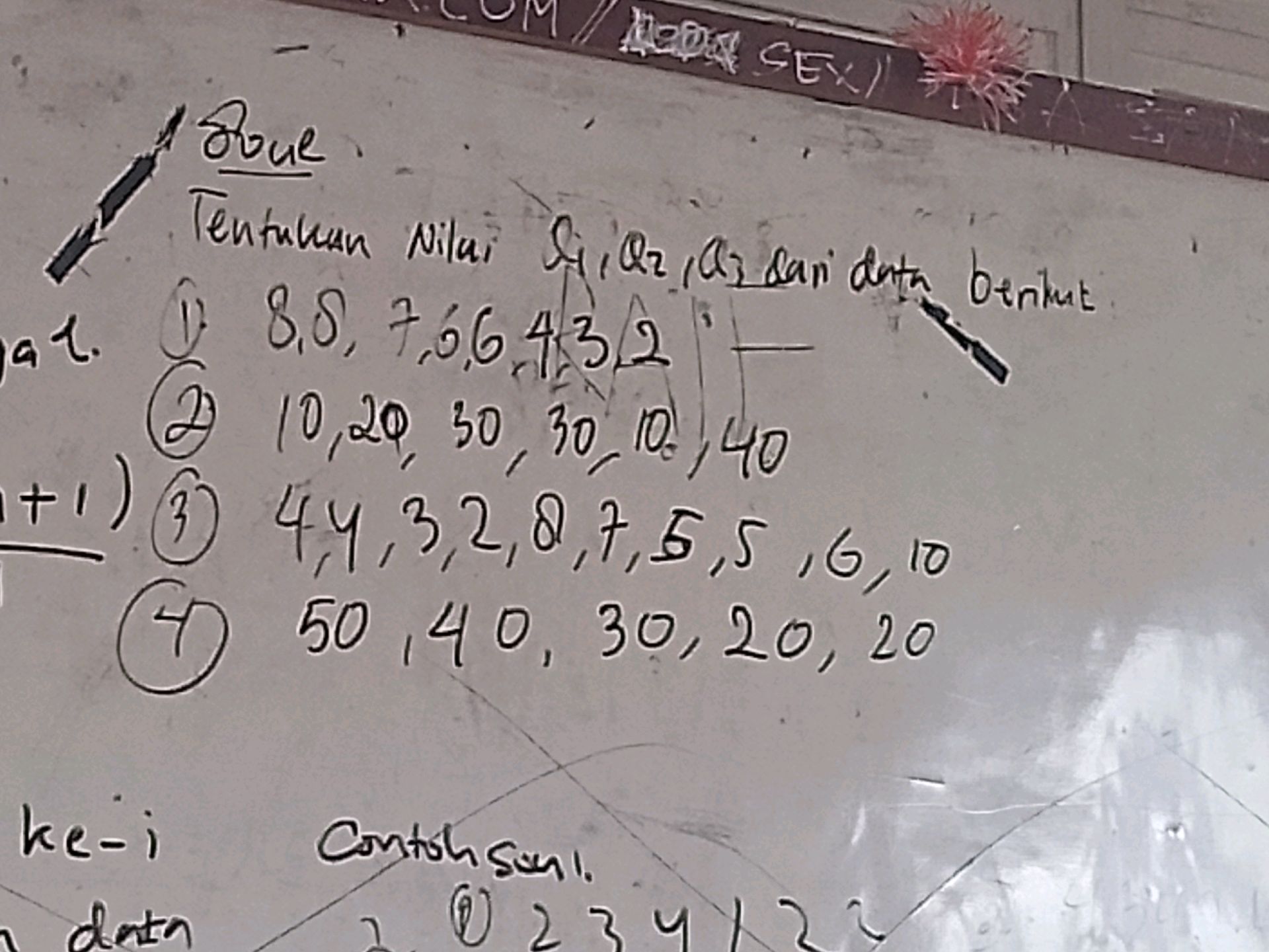 Tentukan Nilai Q1, Q2, Q3 dari data berikut | StudyX