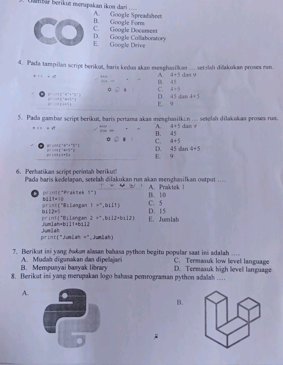 3. Gambar berikut merupakan ikon dari .... | StudyX