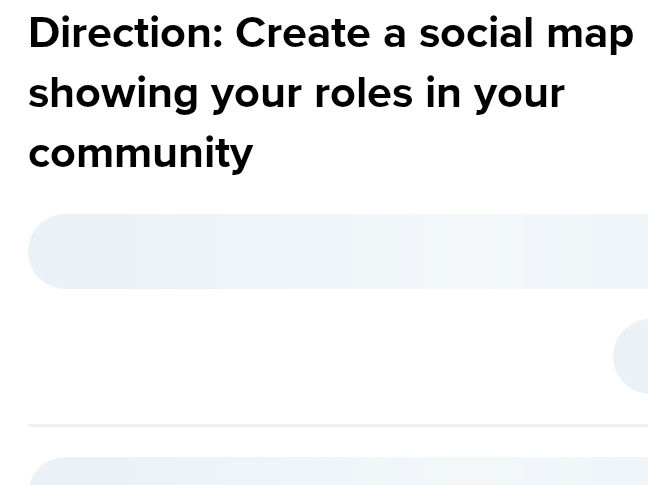Direction: Create a social map showing your | StudyX