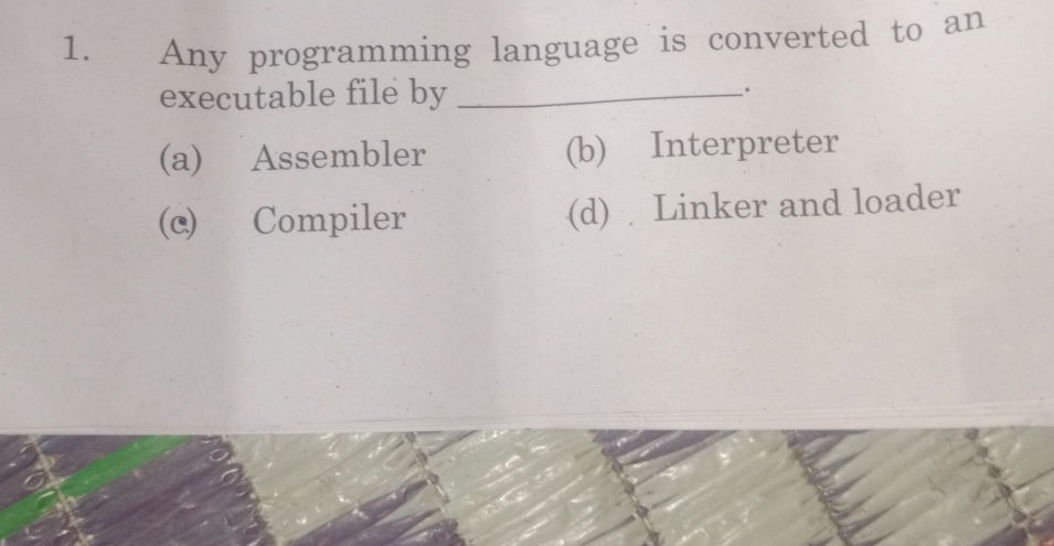 1. Any programming language is converted to | StudyX