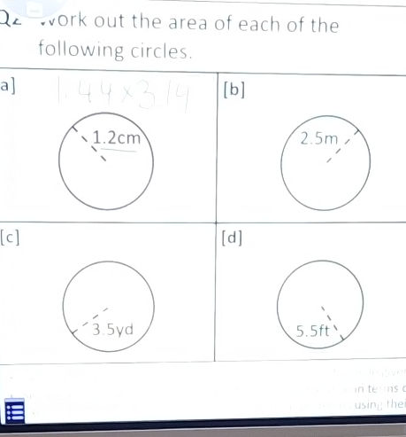 Work out the area of each of the following | StudyX