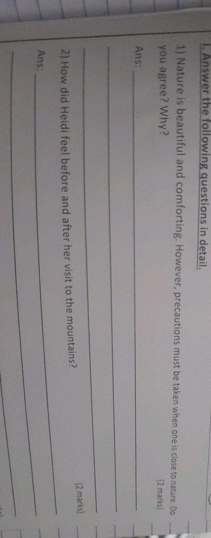 1. Answer the following questions in detail. | StudyX