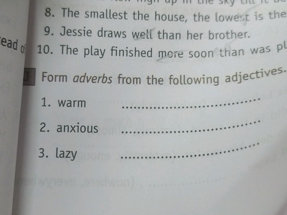 Form adverbs from the following adjectives. | StudyX